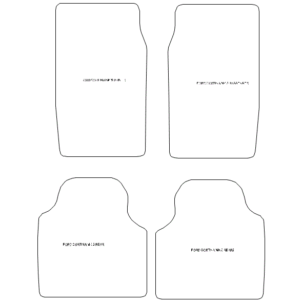 TO FIT FORD Cortina MK5 1979-1982 Checker Rubber Car Mats [D] £36.99 ...